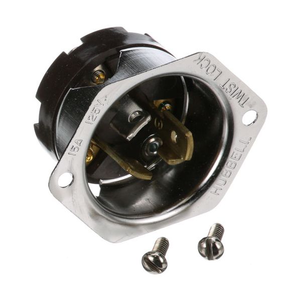 0713 011 Flange Inlet 125V Twist lock Male Plug Cres Cor